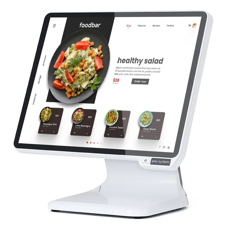 15 Inch Touch Screen POS System | White Single Screen